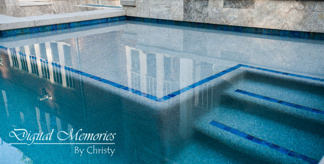 Buckhead Steep Slope Infinity Pool with Seat Wall & Fire Pit ...