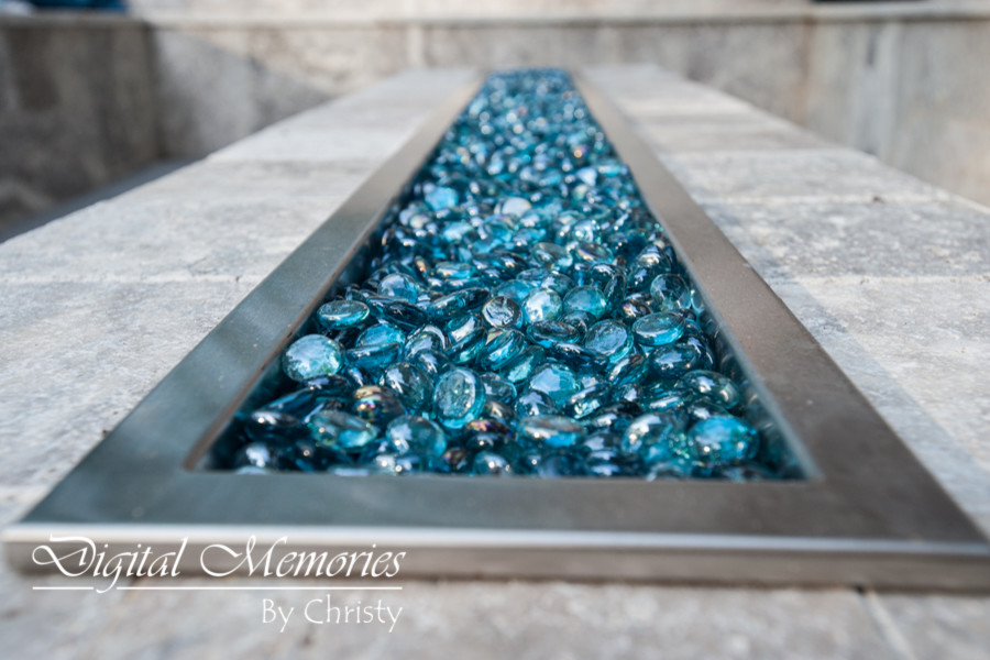 Buckhead Steep Slope Infinity Pool with Seat Wall & Fire Pit ...