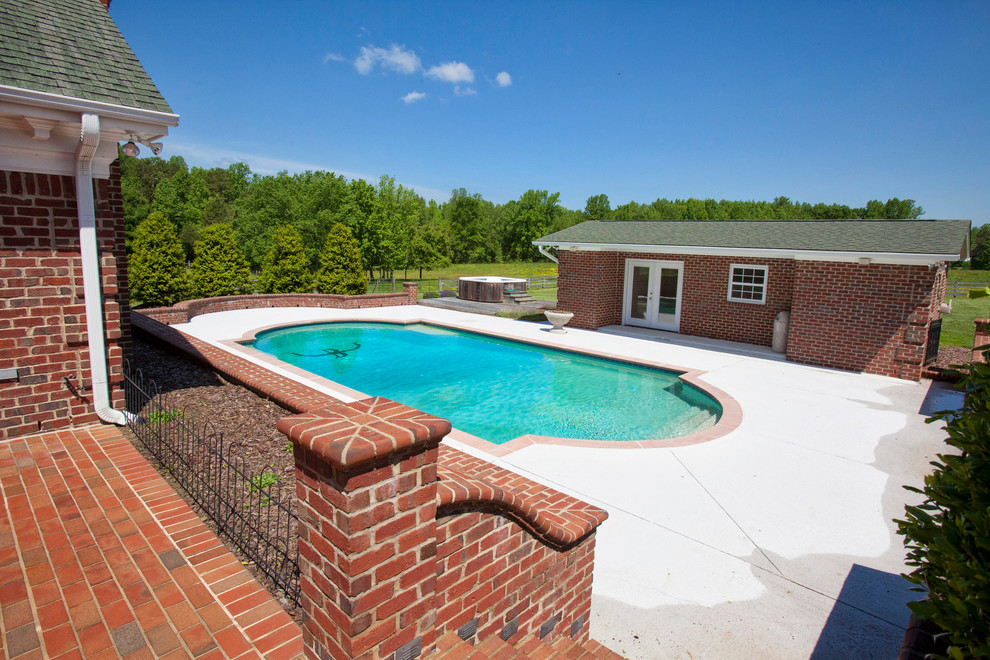Bull Horn Ranch pool view - Country - Swimming Pool & Hot Tub - Raleigh ...