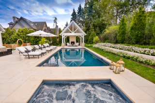 Burr Ridge Swimming Pool and Hot Tub Project - Traditional - Pool ...