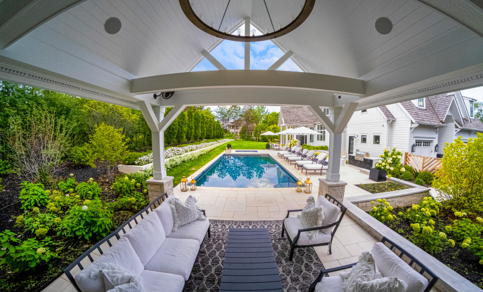 Burr Ridge Swimming Pool and Hot Tub Project - Traditional - Pool ...