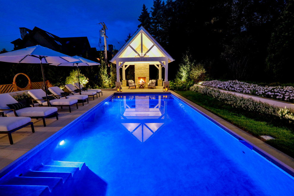 Burr Ridge Swimming Pool and Hot Tub Project - Traditional - Pool ...