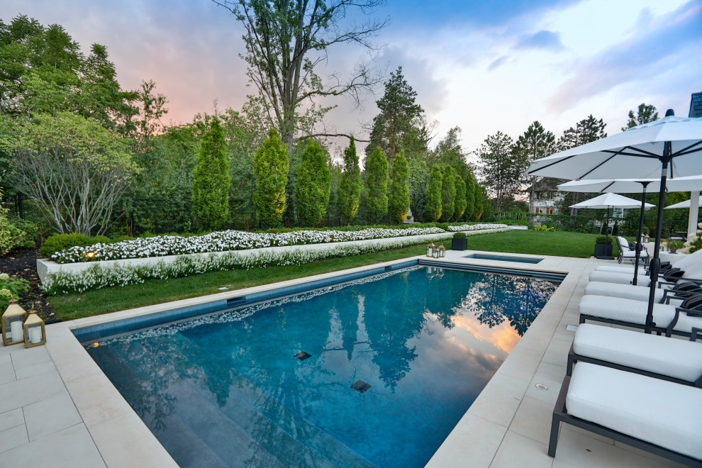 Burr Ridge Swimming Pool and Hot Tub Project - Traditional - Pool ...