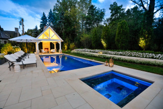 Burr Ridge Swimming Pool and Hot Tub Project - Traditional - Pool ...