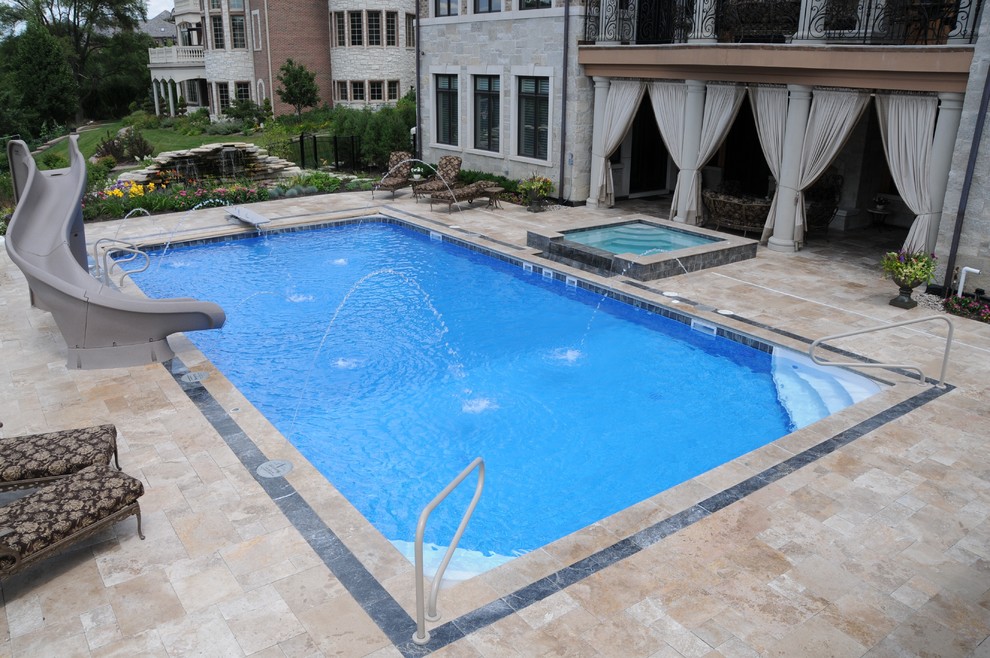 Burr Ridge Vinyl Lined Pool - Traditional - Pool - Chicago - by All ...