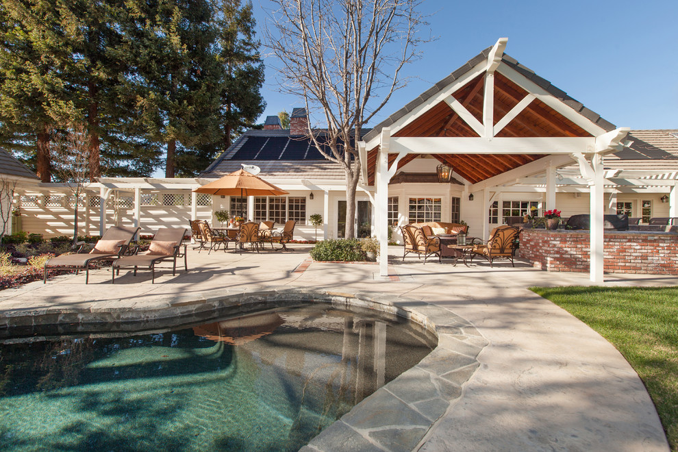 Ca. Ranch style home transformation - Traditional - Pool - Los Angeles ...