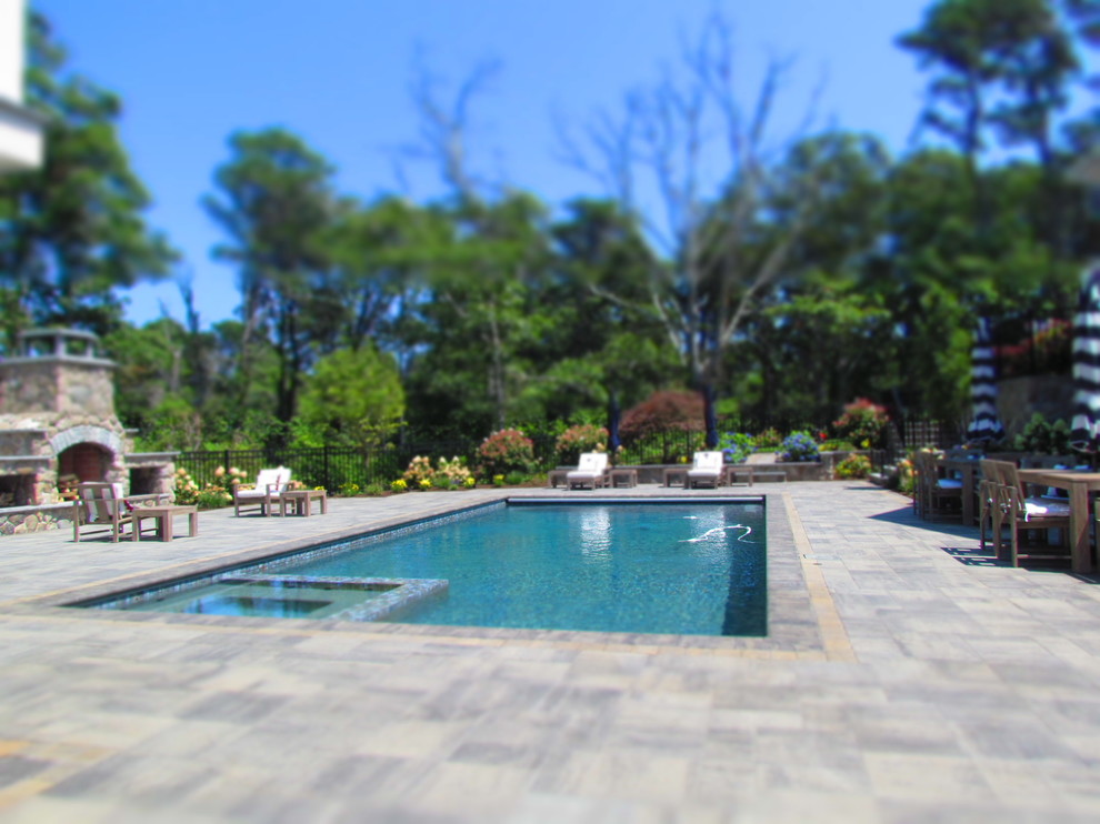 Cape Cod Pool & Spa: Chatham with Outdoor Kitchen & Fireplace - Pool ...