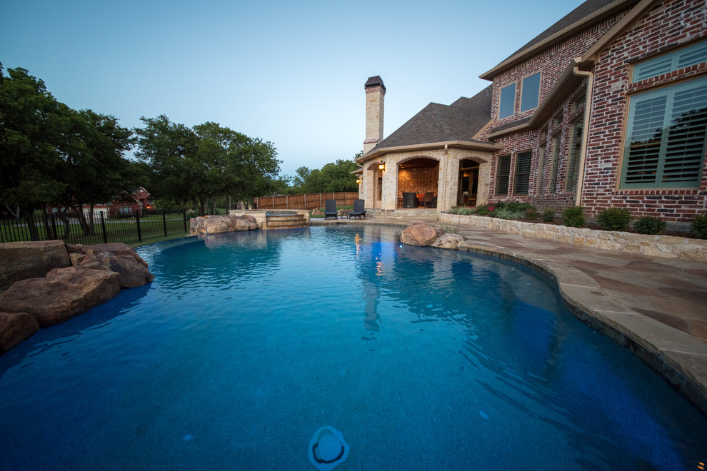 Caribbean Blue Pebble Tec 2 - Tropical - Pool - Dallas - by Allison ...