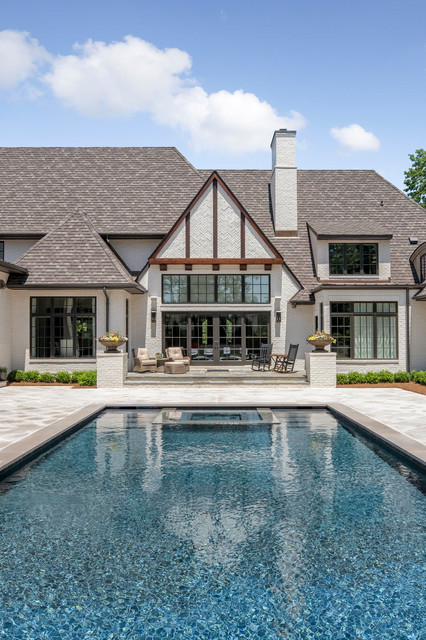 Carmel Club Modern English Country - Country - Swimming Pool & Hot Tub ...