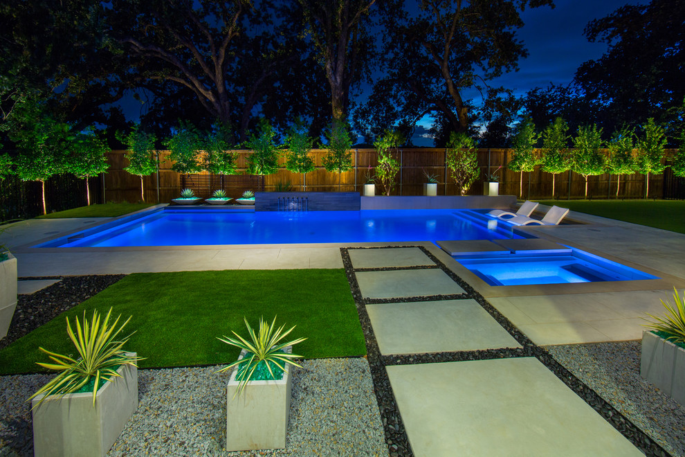 Cascade Springs Modern Pool - Contemporary - Pool - Dallas - by Vernon ...