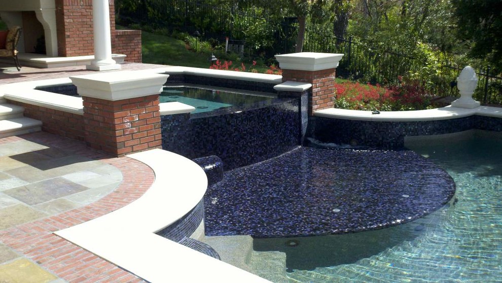 Cast stone precast pool and spa coping. - Modern - Pool - Santa Barbara ...