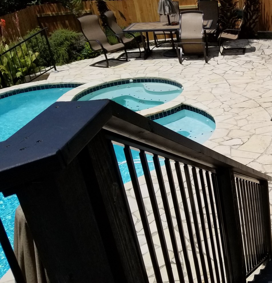 Cedar Deck with Fortress Railing & Cedar Good-Neighbor Fence ...