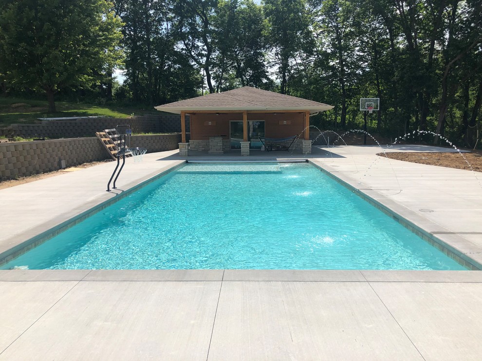 Cedar Rapids, IA - Contemporary - New Concrete Swimming Pool ...