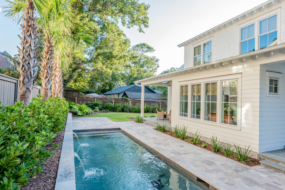 Charming Lowcountry Farm House Style Home with Pool - Beach Style ...