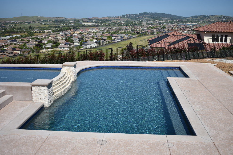 Chatterfalls in the foothills - Contemporary - Pool - Sacramento - by Z ...
