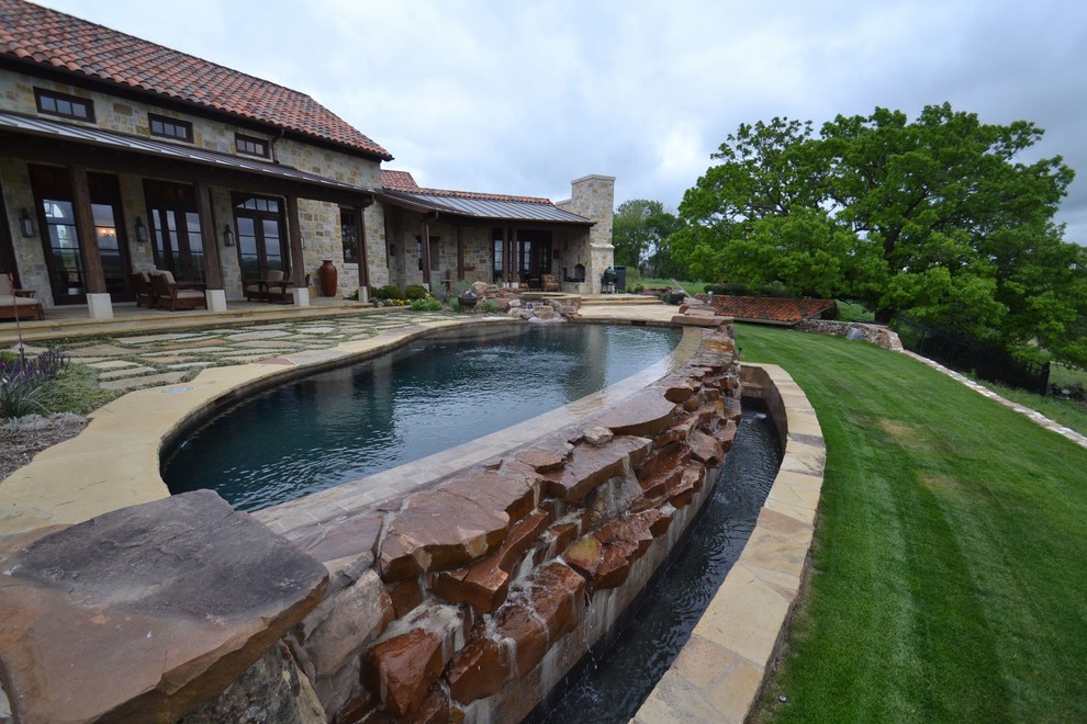 Claffey Pools Blue Granite Pebble Sheen - Modern - Pool - Dallas - by ...