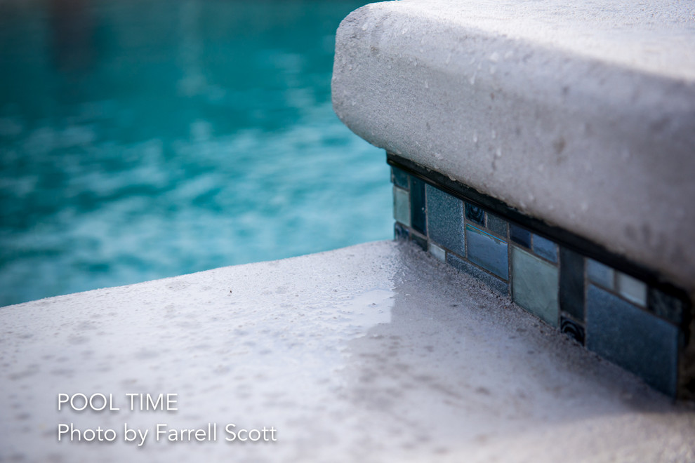 Classic Pool with Sheer Decent Water Feature - Modern - Pool ...