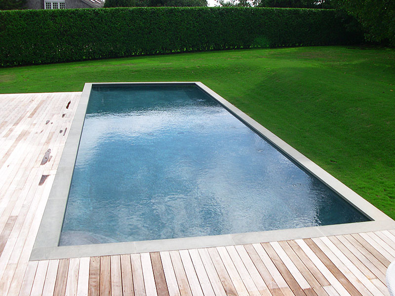 Classic Rectangular Gunite Pool at Private Hamptons Residence ...