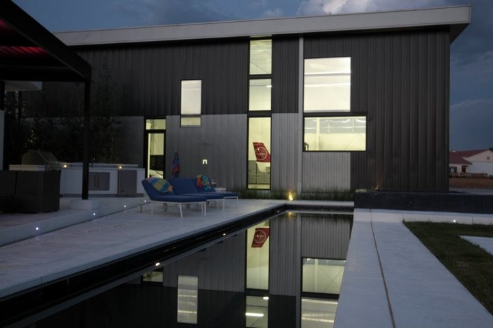 Classy, Modern Lap Pool & All Tile Raised Spa - Modern - Pool - Denver ...