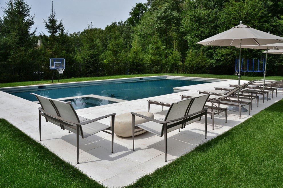 Clean and Modern Swimming Pool with Spa - Modern - Pool - New York - by ...