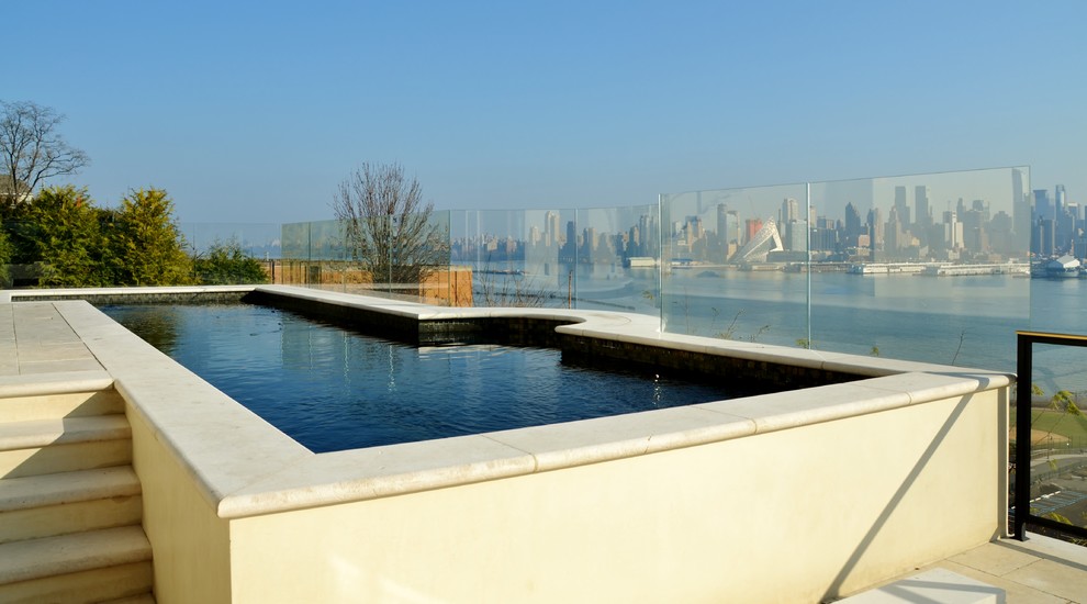 Cliff-side Pool Overlooking the Hudson - Modern - Pool - New York - by ...