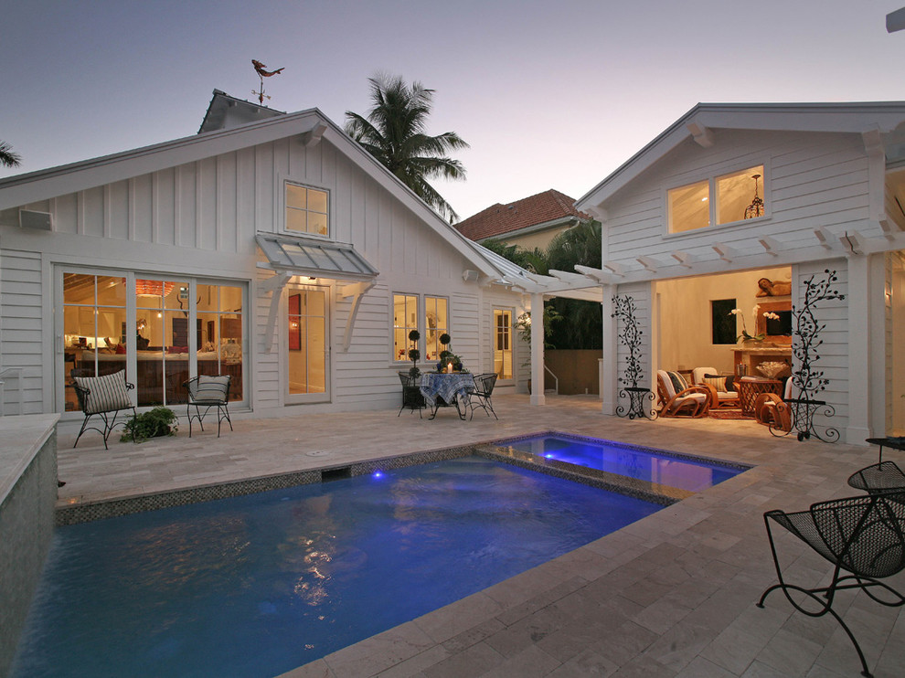 Coastal Cottage Pool Area - Beach Style - Pool - Miami - by MHK ...