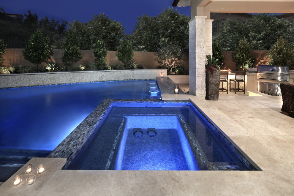 Coastal Pool - Spa & California Room - Beach Style - Pool - by Mirage ...