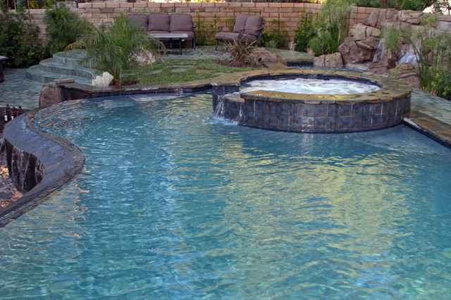 Colored Concrete - Variations of Color and Texture - Tropical - Pool ...