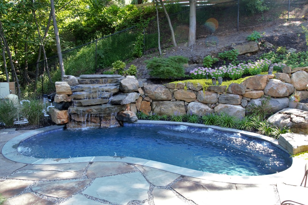 Compact Swim Spa Natural Design - Rustic - Pool - New York - by ...