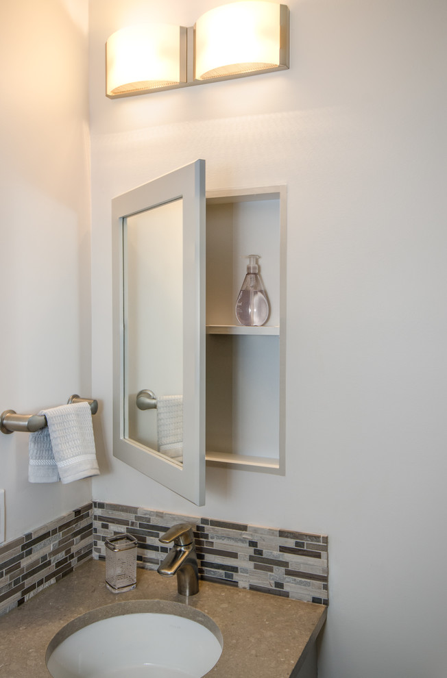 Compact Vanity With Medicine Cabinet - Beach Style - Pool - Vancouver ...