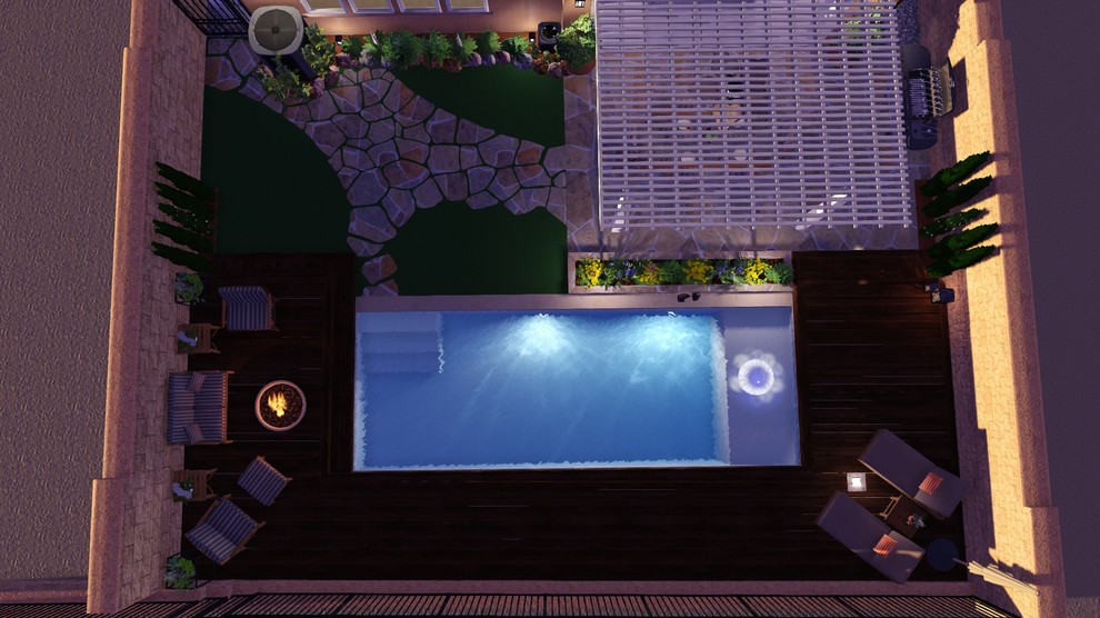 Complete Outdoor Fun Transformation | Lap Pool & Fire Pit ...