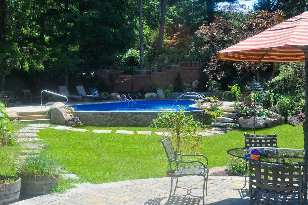 Concrete Wall Vinyl Swimming Pool - Contemporary - Pool - New York - by ...