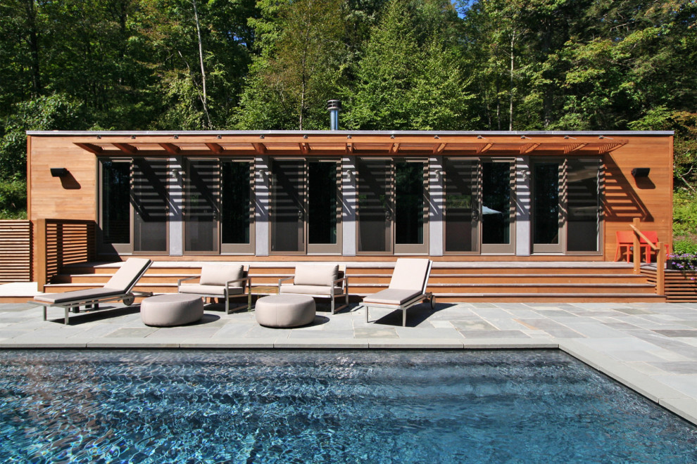 Connecticut Pool House - Contemporary - Pool - New York - by Resolution ...