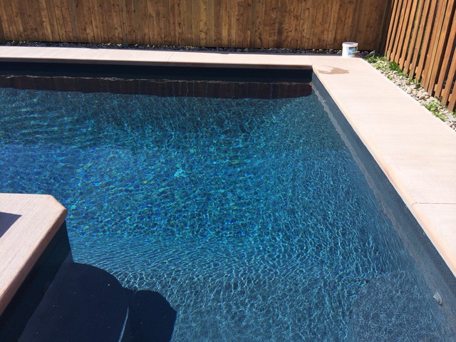 Contemporary C shaped Rectangle with Swim in stairs and swim in bench ...