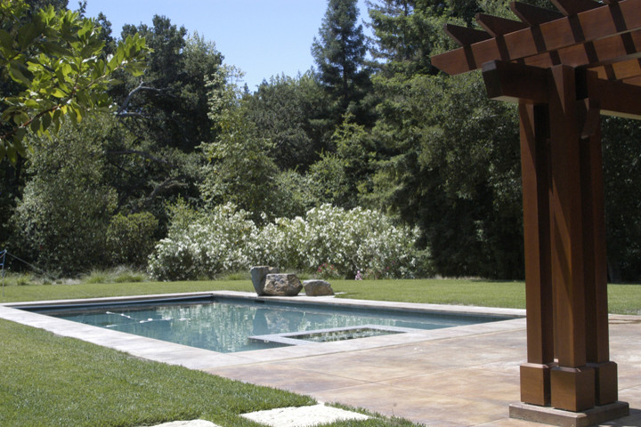 Contemporary Craftsman Home, Portola Valley - Craftsman - Pool - San ...