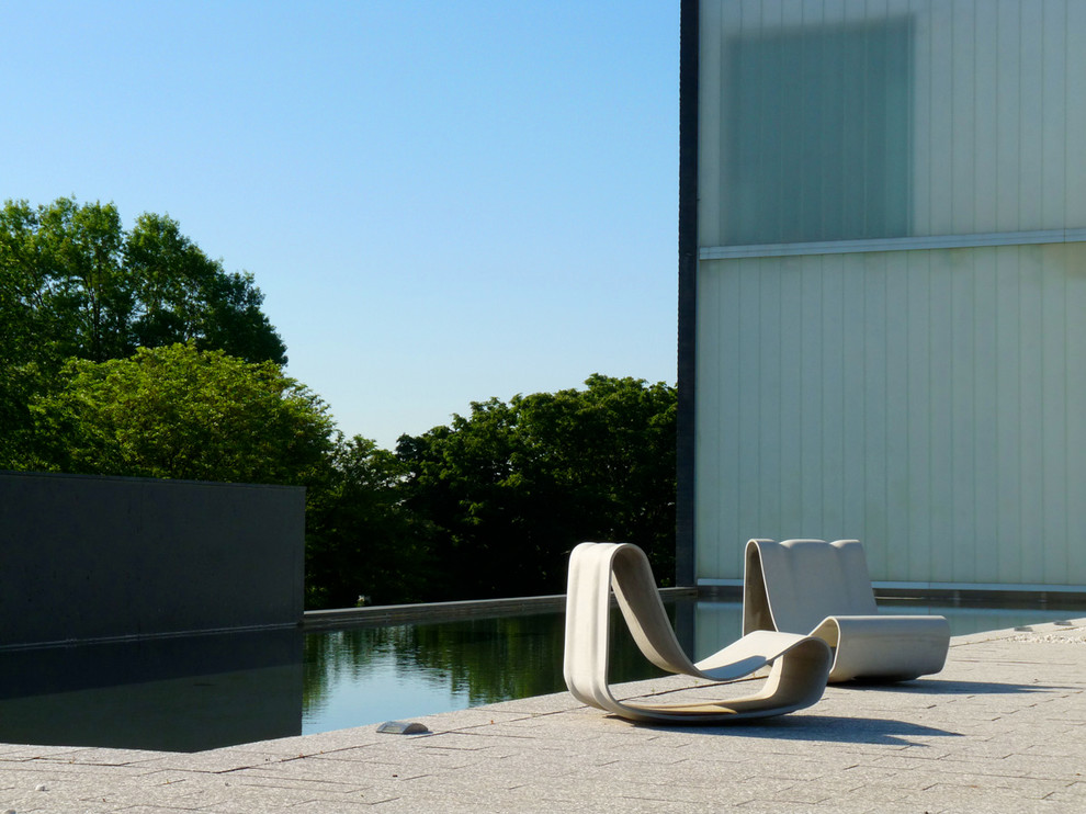 Contemporary Modern Concrete Pool Chairs - Contemporary - Pool - San ...