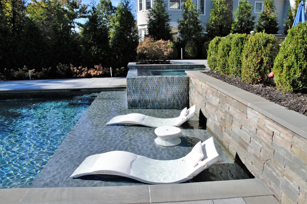 Contemporary Outdoor Living - Gray Tones - Contemporary - Pool - New ...