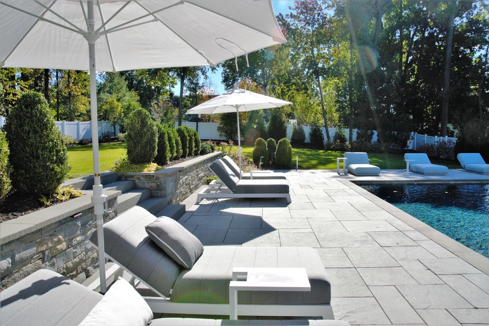 Contemporary Outdoor Living - Gray Tones - Contemporary - Pool - New ...