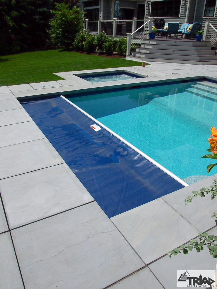 Contemporary Paver Pool deck - Contemporary - Pool - Boston - by Triad ...