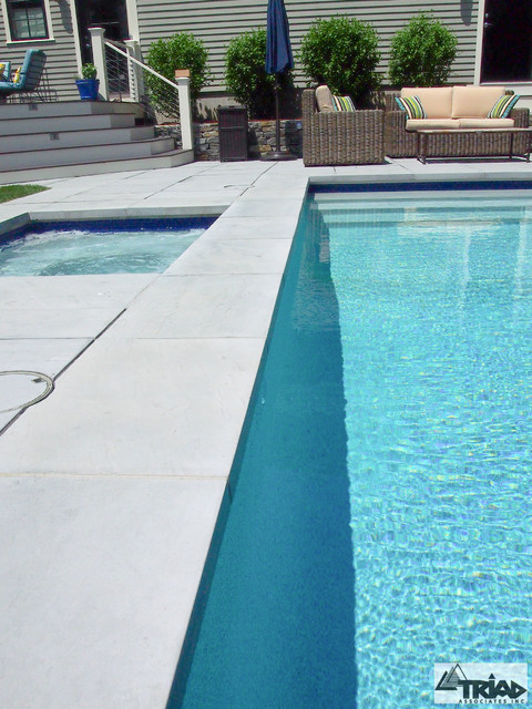 Contemporary Paver Pool deck - Contemporary - Pool - Boston - by Triad ...
