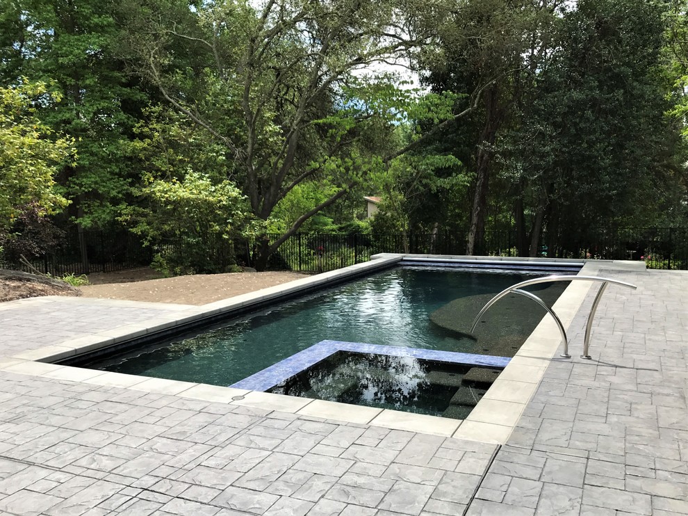 Contemporary Swimming Pool with Auto Cover - Contemporary - Pool ...