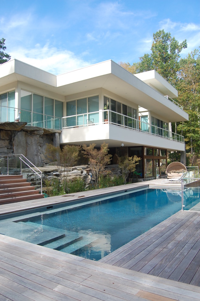 contemporary two sided vanishing edge pool + catch pools - Contemporary ...