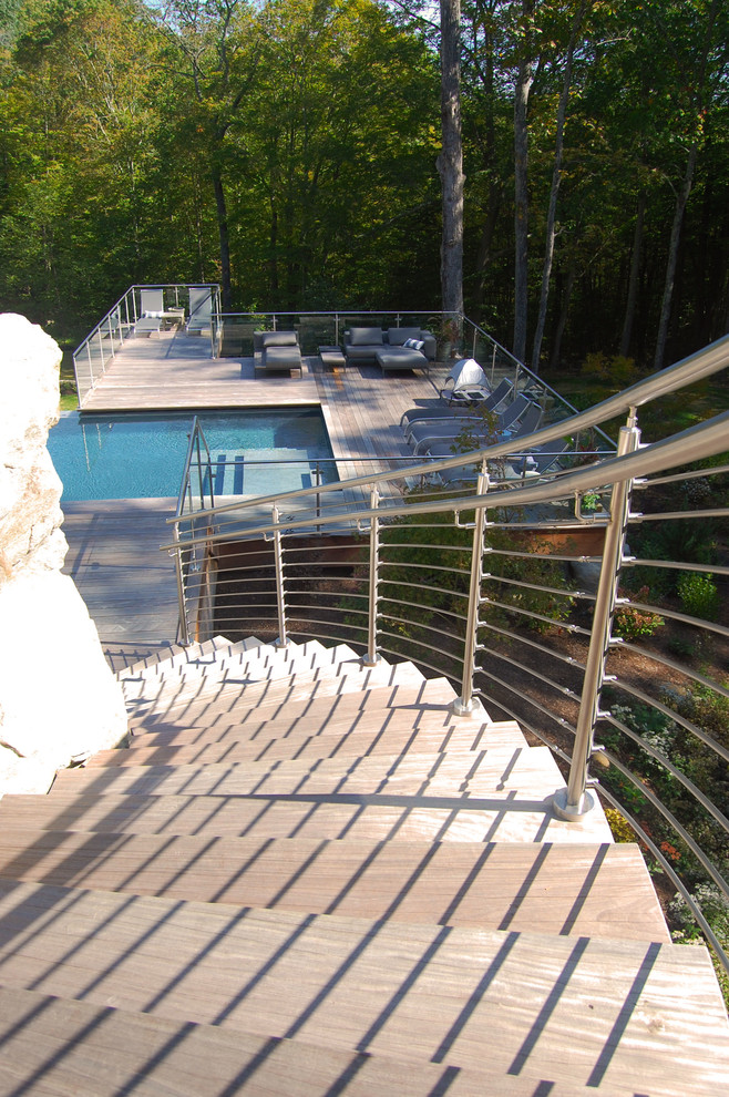 contemporary two sided vanishing edge pool + catch pools - Contemporary ...