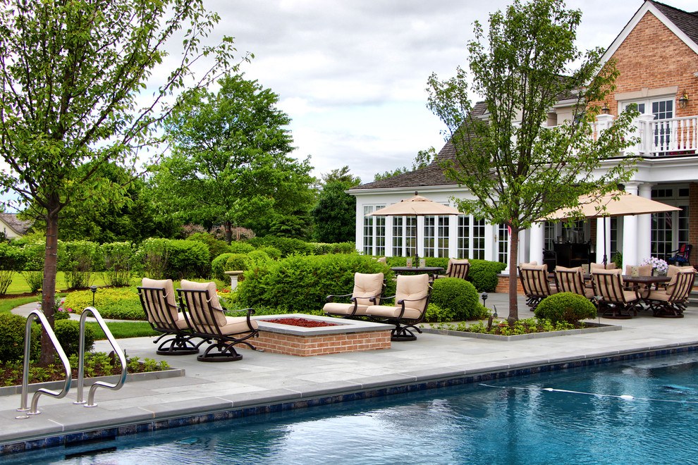 Conway Farms - Classic Poolside Retreat - Traditional - Pool - Chicago ...