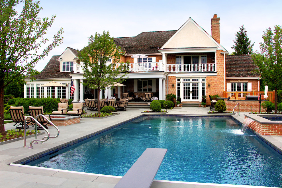 Conway Farms - Classic Poolside Retreat - Traditional - Pool - by Arrow ...