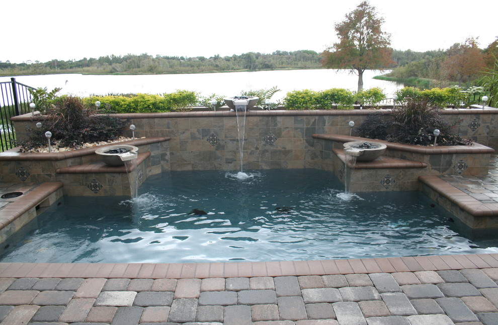 Conway-Spool - Transitional - Pool - Orlando - by Signature Pools Inc ...
