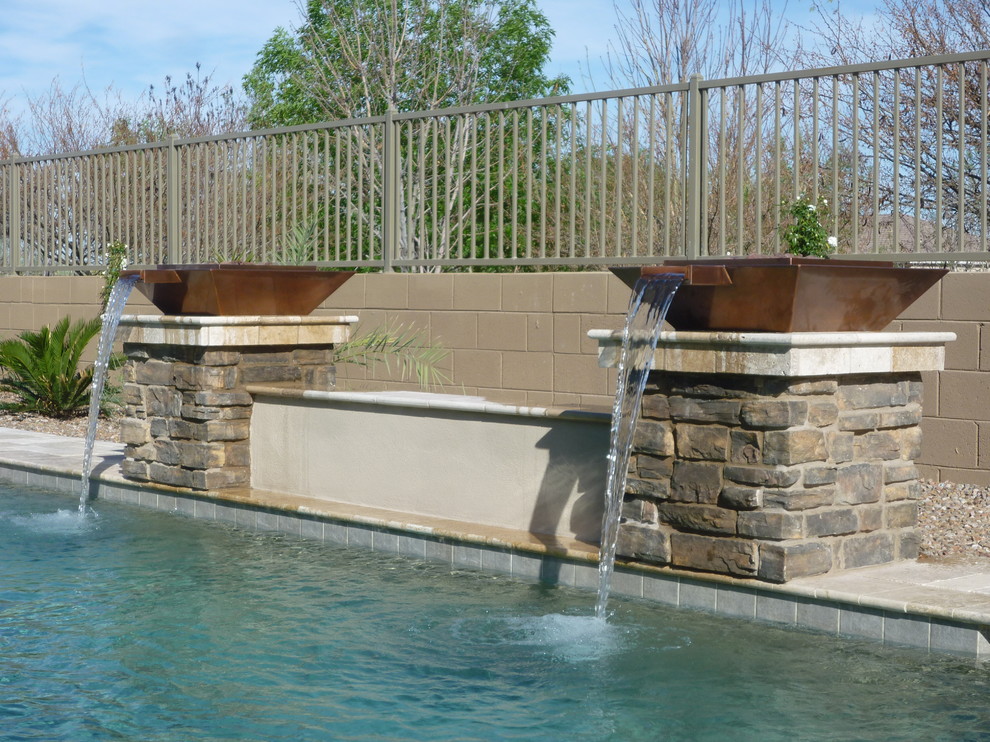 Copper Wok Water & Fire Feature - Traditional - Pool - Phoenix - by MTH ...