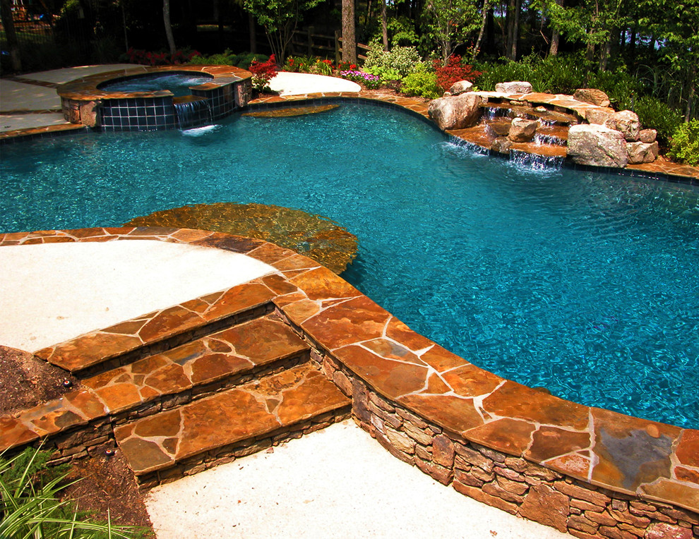 Cordova Residence Natural Pool & Spa Design - Traditional - Pool ...