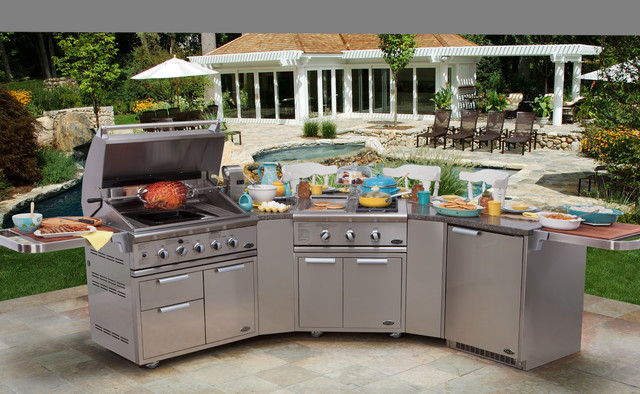 Corner Liberty - 36" grill, 30" griddle side burner, refrigeration ...