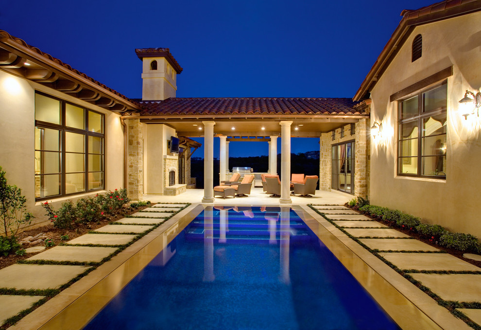 Courtyard Retreat - Mediterranean - Pool - Austin - by Vanguard Studio ...